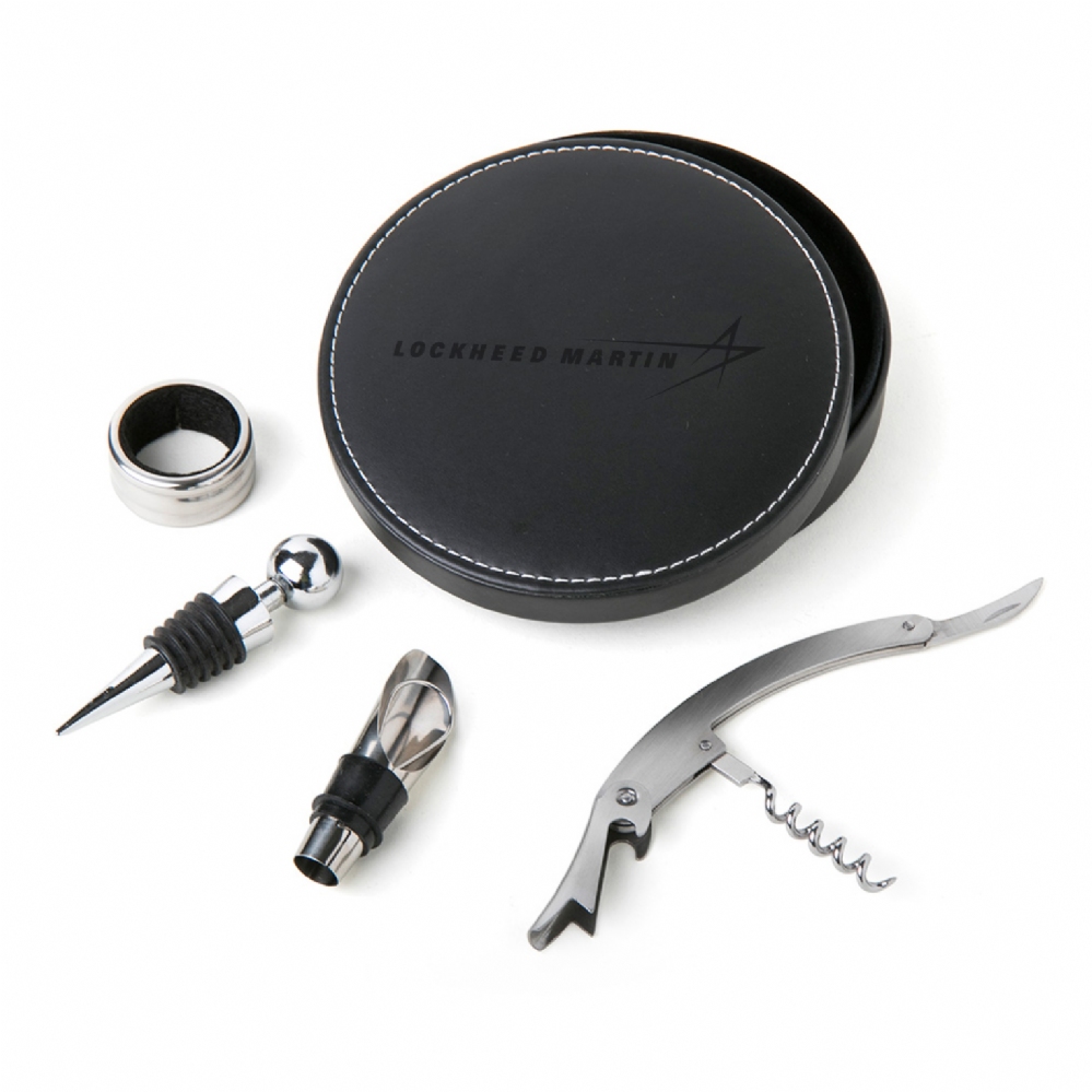 Drinkware | Lockheed Martin 4 in 1 Wine Club Gift Set | LM170024-LM-logo